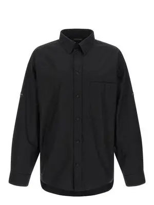 Balenciaga Logo Patch Shirt - Black