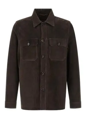 MOORER Klaus' Overshirt - Brown