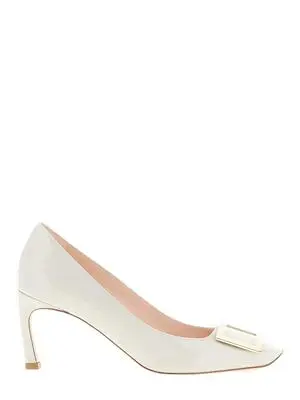 ROGER VIVIER ROGER VIVIER Patent Leather Trompette Pumps Gray