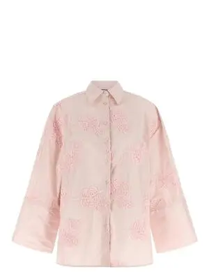 ROTATE BY BIRGER CHRISTENSEN Floral Embroidery Shirt - Pink