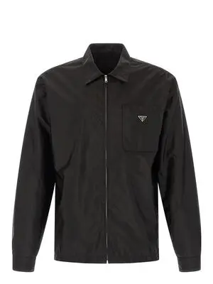 Prada Re-nylon Feather Shirt - Black