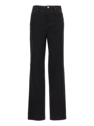 ROTATE BY BIRGER CHRISTENSEN High-rise Crystal-embellished Denim Jeans - Black