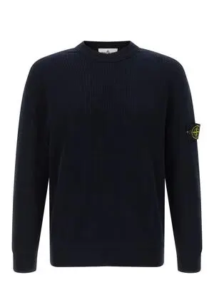 Stone Island Ribbed Cotton Pullover - Blue