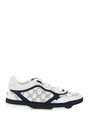 Gucci GUCCI Re-Web Hammered Leather Sneakers Blue