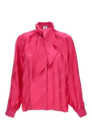Vetements VETEMENTS Monogram Viscose Blouse Fuchsia