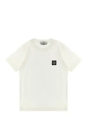 Stone Island Compass' Logo T-shirt - White