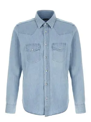 TOM FORD 'western' Shirt Light Blue