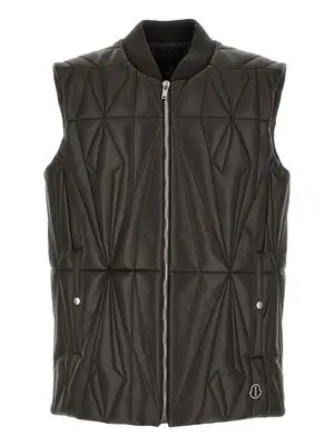 Rick Owens RICK OWENS Moncler + Geocamo Flight Vest Brown