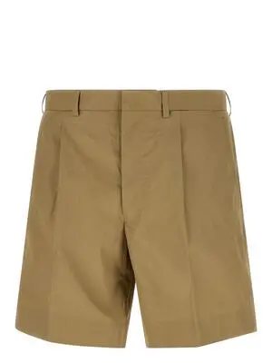 Prada Poplin Bermuda Shorts - Beige