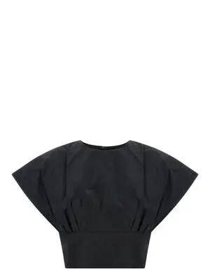 Pinko PINKO Asparago Taffeta Crop Top Black