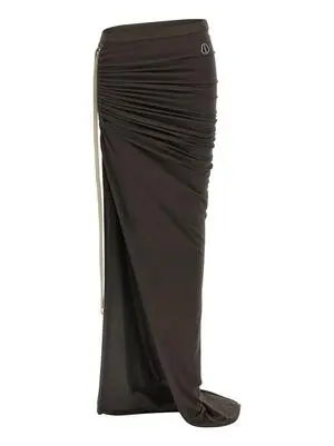 RICK OWENS Moncler + RICK OWENS Adjustable Cotton Jersey Skirt