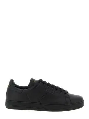 TOM FORD Warwick Leather Sneakers - Black