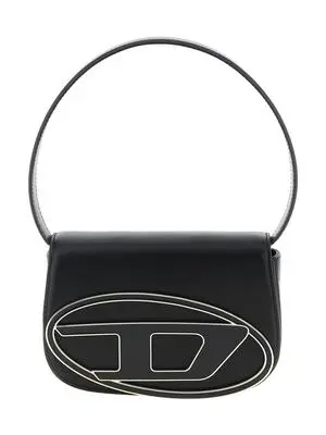 DIESEL® DIESEL 1DR Leather Shoulder Bag Black