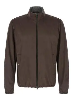 Herno Suede Effect Jacket - Brown