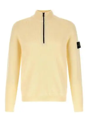 Stone Island 5100124 Ribbed Cotton Sweater - Beige