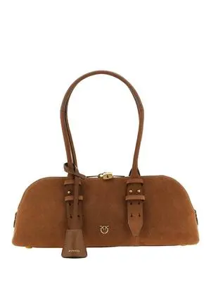 Pinko Bowling Baguette Shoulder Bag - Brown