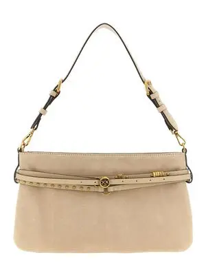 Pinko 'belt' Medium Shoulder Bag Beige