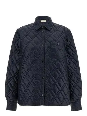 Moncler Quilted Overshirt Blue