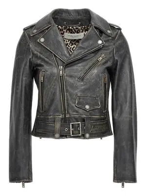 GOLDEN GOOSE GOLDEN GOOSE Destiny Slim Leather Biker Jacket