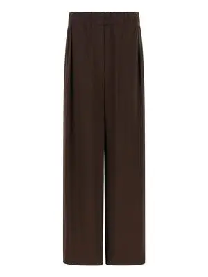 JIL SANDER Fluid Viscose Trousers - Brown