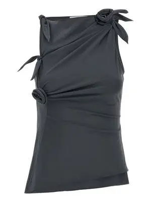 Coperni Coperni Asymmetric Flower Top Gray