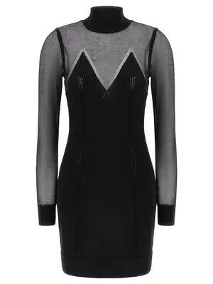 ELISABETTA FRANCHI ELISABETTA FRANCHI Sheer Accent Mini Dress