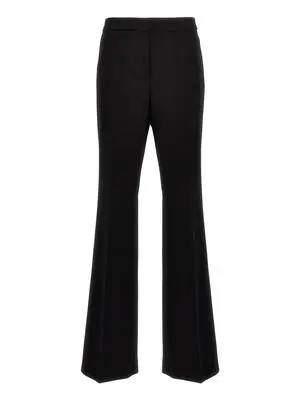 Moschino Wool Blend Crepe Trousers - Black