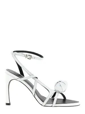 ROTATE BY BIRGER CHRISTENSEN Leather Knot Sandals - White