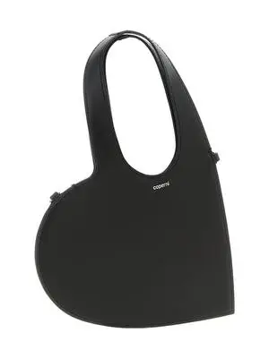 Coperni Heart Leather Handbag - Black