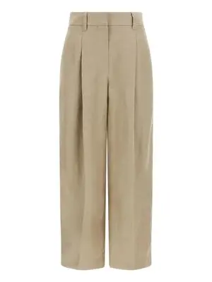 BRUNELLO CUCINELLI BRUNELLO CUCINELLI Wide Leg Linen Trousers