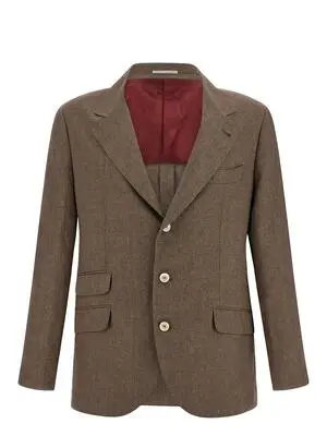 Brunello Cucinelli Cavallo' Blazer - Brown