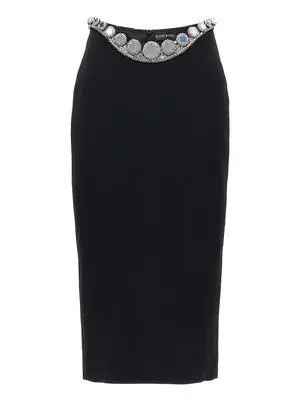 DAVID KOMA DAVID KOMA Puffer Circle Embroidery Skirt
