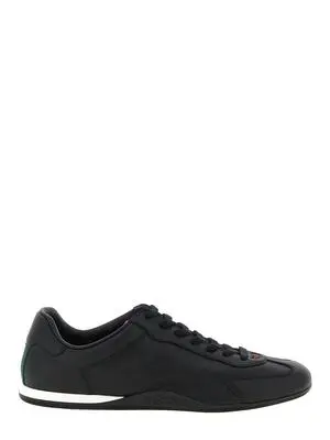 Gucci Shift Leather Sneakers - Black
