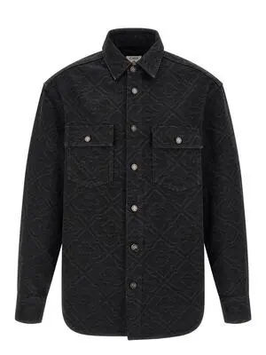 Casablanca Laser Monogram Denim' Overshirt - Black