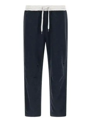 Brunello Cucinelli Linen Cotton Joggers - Blue