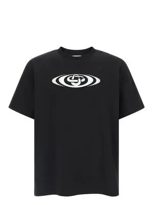 Casablanca Warped Logo' T-shirt - Black