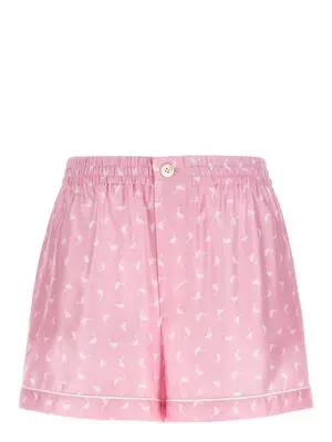 Moschino Oche Silk Twill Shorts - Pink