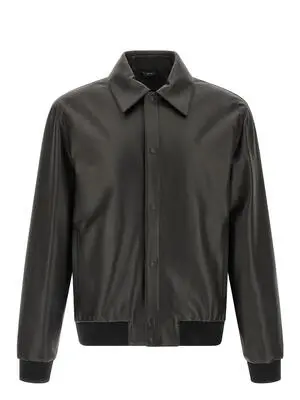 Fendi Leather Blouson - Black