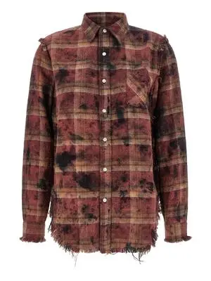 R13 R13 Fringed Check Shirt