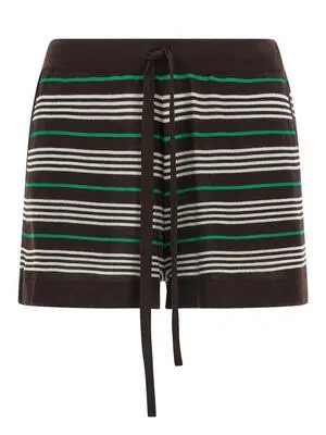 P.a.r.o.s.h Listripes Striped Shorts - Brown