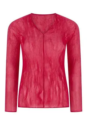 Issey Miyake Chiffon Twist 1 Top - Fuchsia