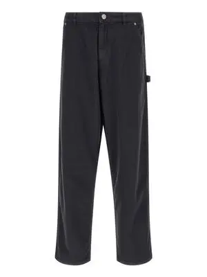 Moncler Cotton Blend Gabardine Cargo Pants - Blue