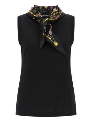 Dolce & Gabbana T-shirt With Scarf - Black