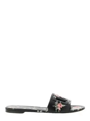 Dolce & Gabbana DOLCE & GABBANA Bianca Slides Black