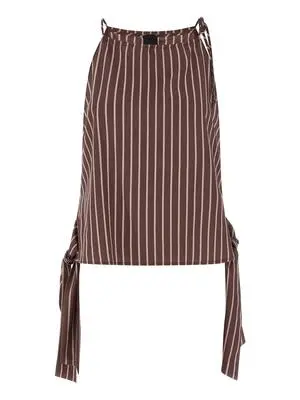 Pinko PINKO Jennifer Striped Viscose Top Brown