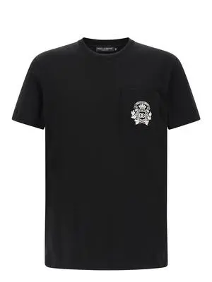 Dolce & Gabbana Dg' Embroidered T-shirt - Black