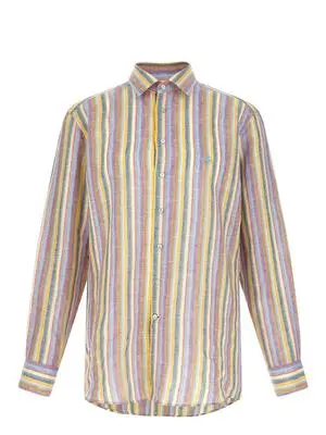 Etro Striped Linen Shirt Multi
