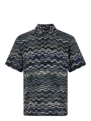 Missoni Zigzag Polo Shirt - Blue