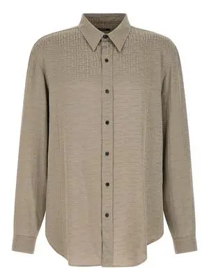 Balmain Jacquard Monogram Shirt - Gray