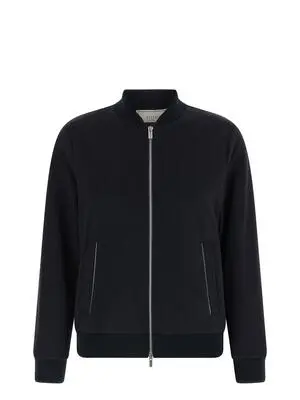 Peserico Punto Luce Stretch Cotton Jersey Sweatshirt - Blue